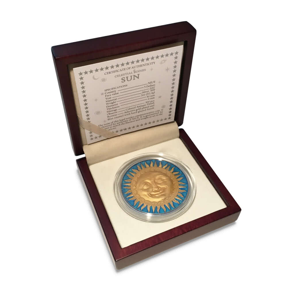 Niue 5$ 2017 Silver AF 999. 2oz “SUN” – Art Mint