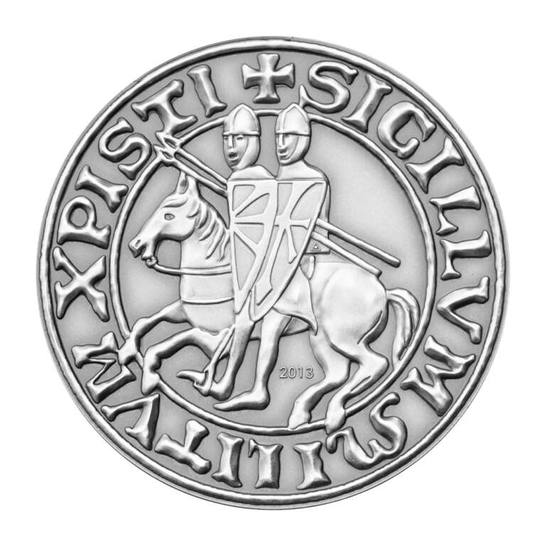 Palau 1 Dollar 2013 KNIGHTS TEMPLAR coin Silver plated Antique Finish ...